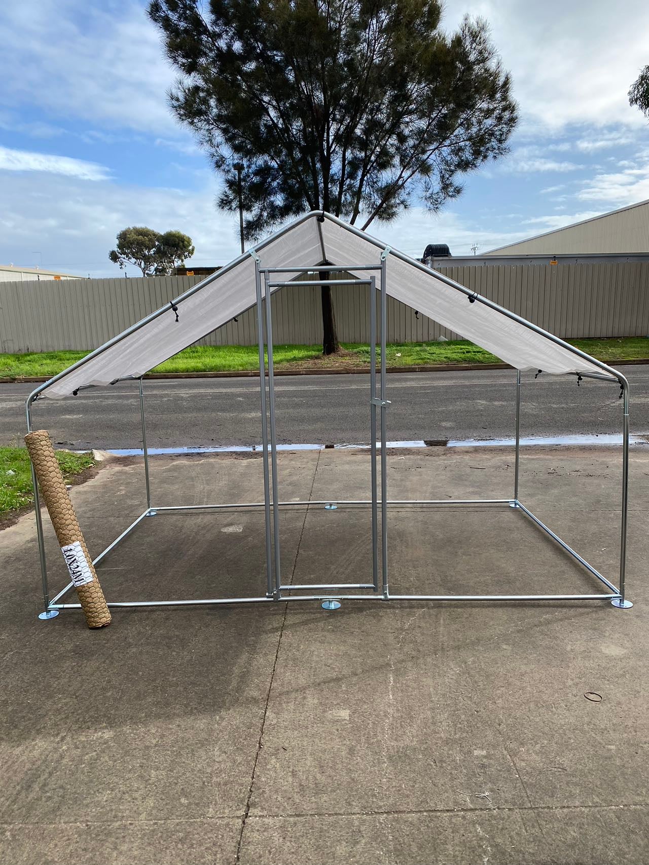 Metal Walk-in Chicken Coop/Run, 3m(W)x2m(L)x2m(H ) | ACE WAREHOUSE PTY LTD