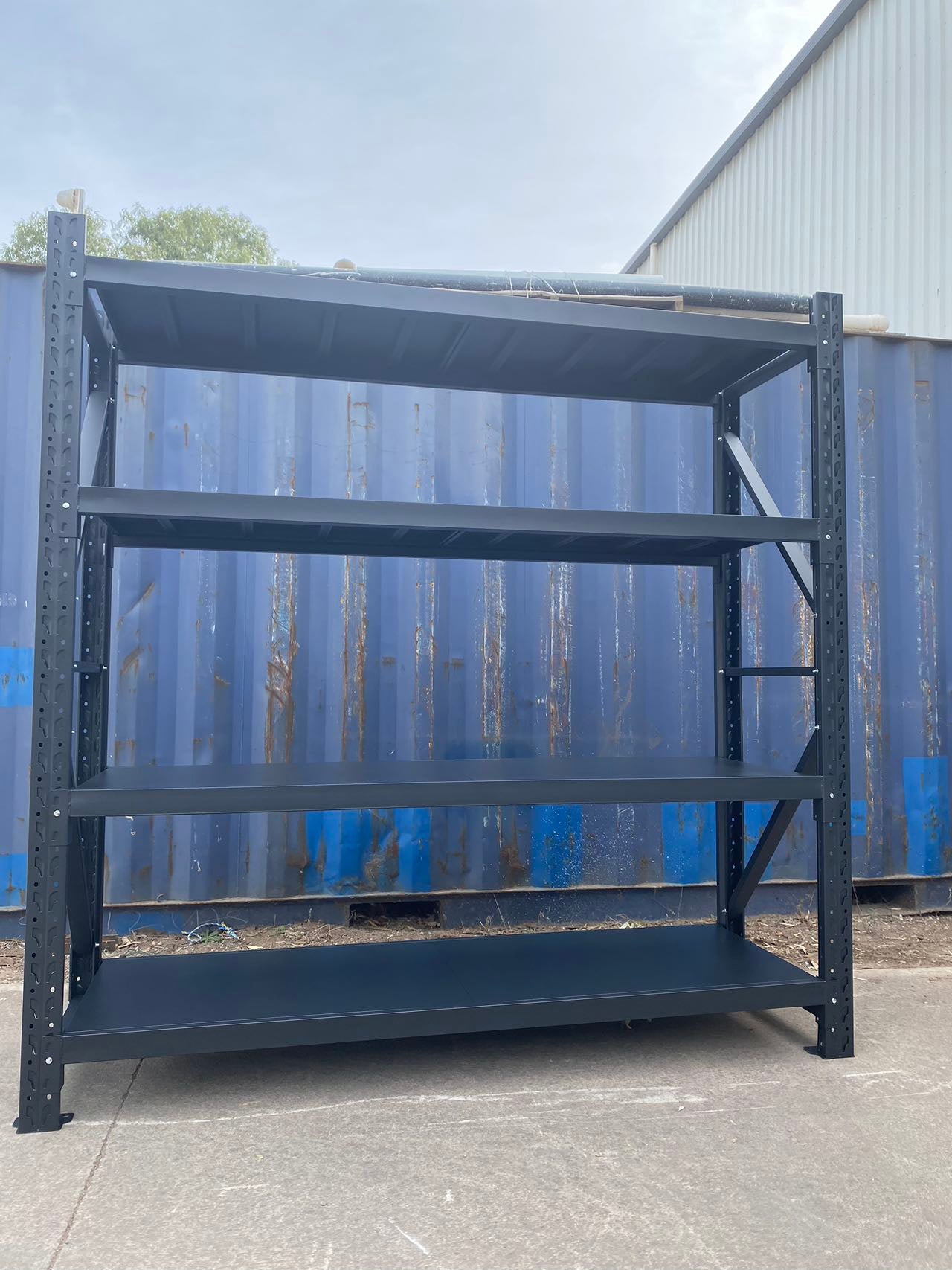 Black Metal LongSpan Shelving/Racking 2m*2m*0.6m | ACE WAREHOUSE PTY LTD